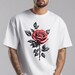 Red Rose Tshirt, Rose Shirt, Aesthetic Sweatshirt, Aesthetic Shirts ...