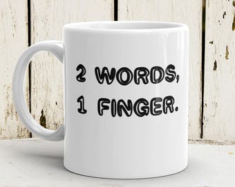Two finger mug | Etsy