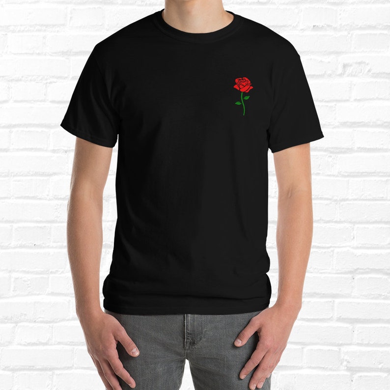Rose Tshirt Rose Shirt, Red Rose T-shirt, Tumblr Tshirt, Cool Mens ...