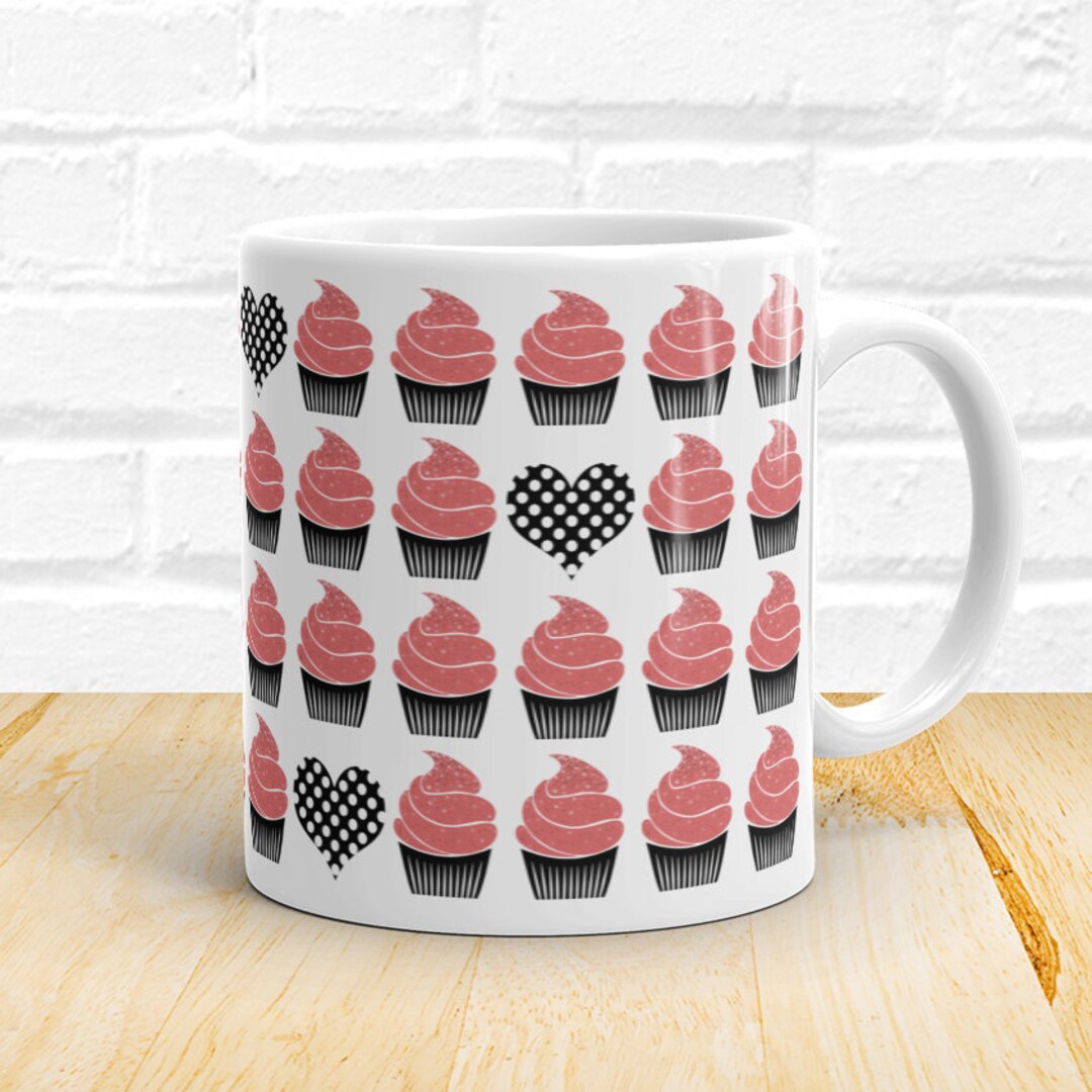 Cupcake Coffee Mug, Cute Mugs, Cupcake Mug, Cupcake Lover Gift, Cute ...