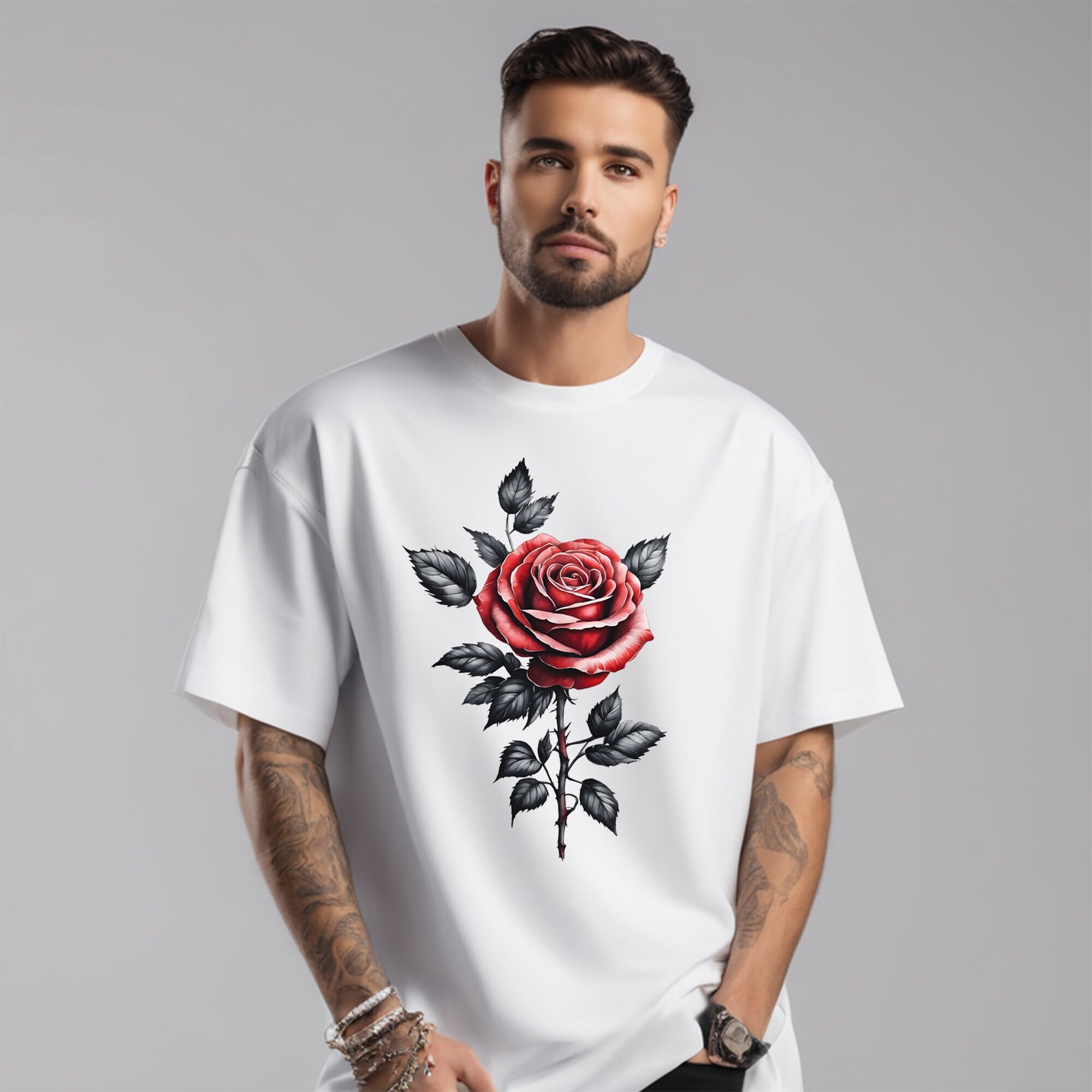 Red Rose Tshirt, Rose Shirt, Aesthetic Sweatshirt, Aesthetic Shirts ...