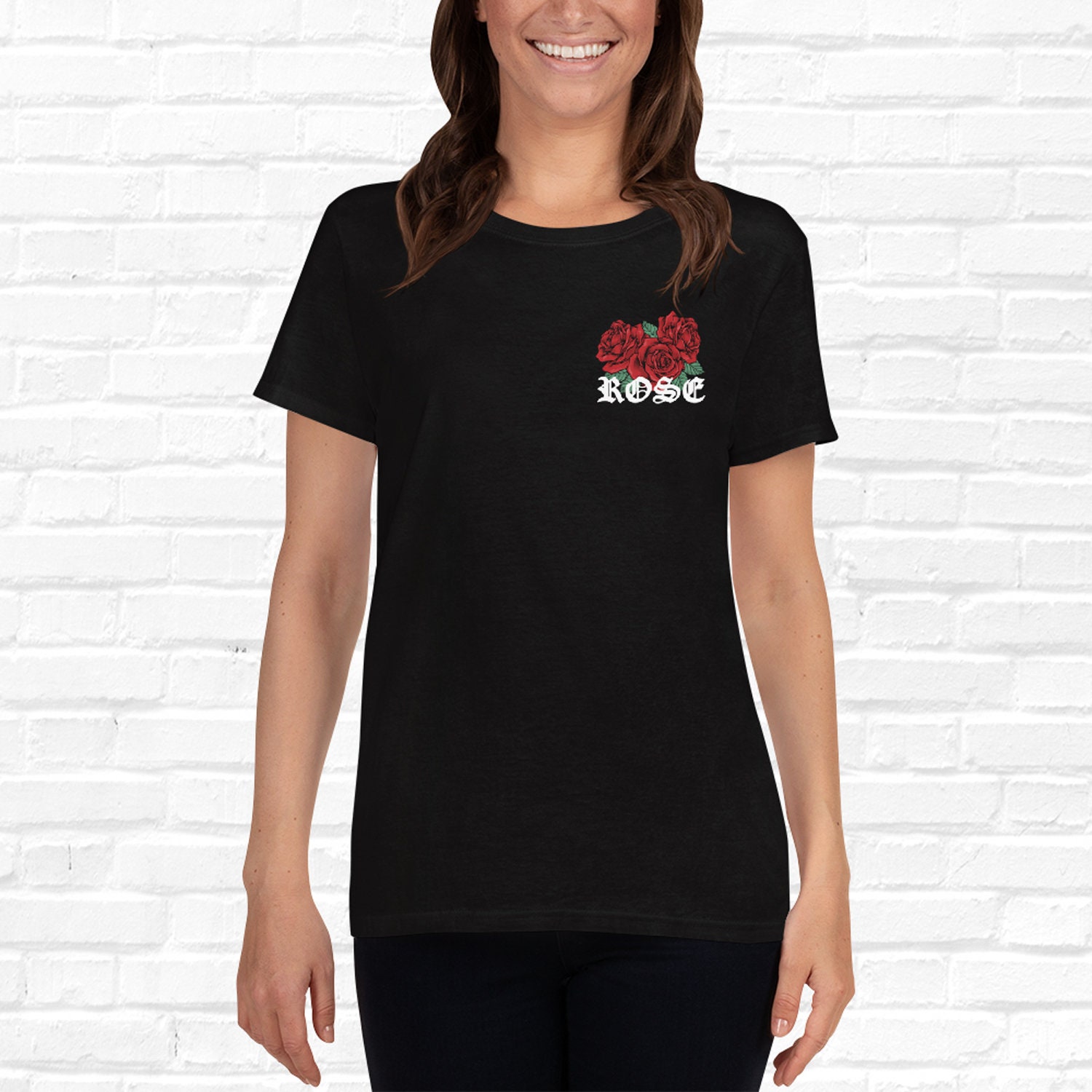 Red Rose Shirt Men / Women, Rose T Shirt, Hypebeast Clothing, Rose ...