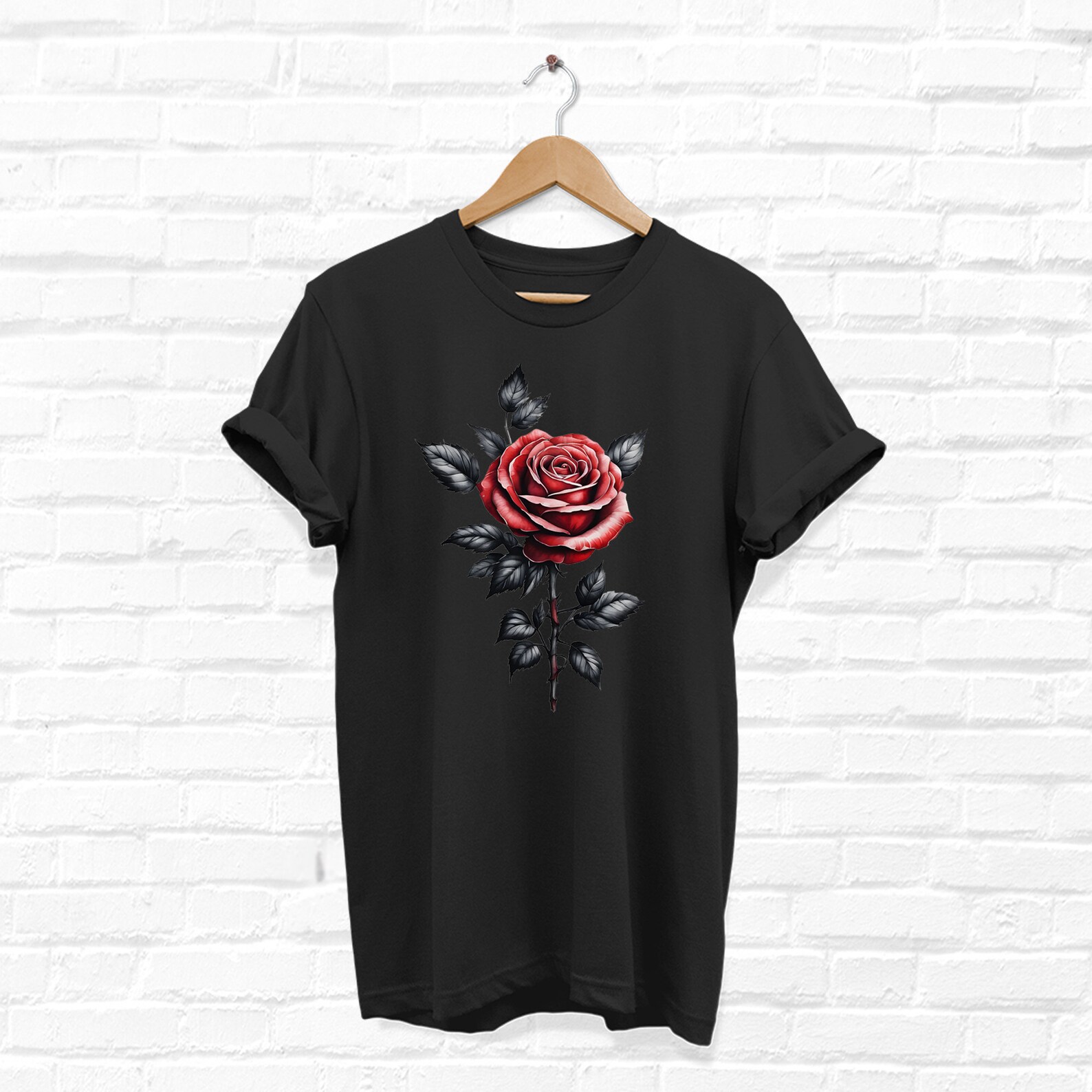 Red Rose Tshirt, Rose Shirt, Aesthetic Sweatshirt, Aesthetic Shirts ...
