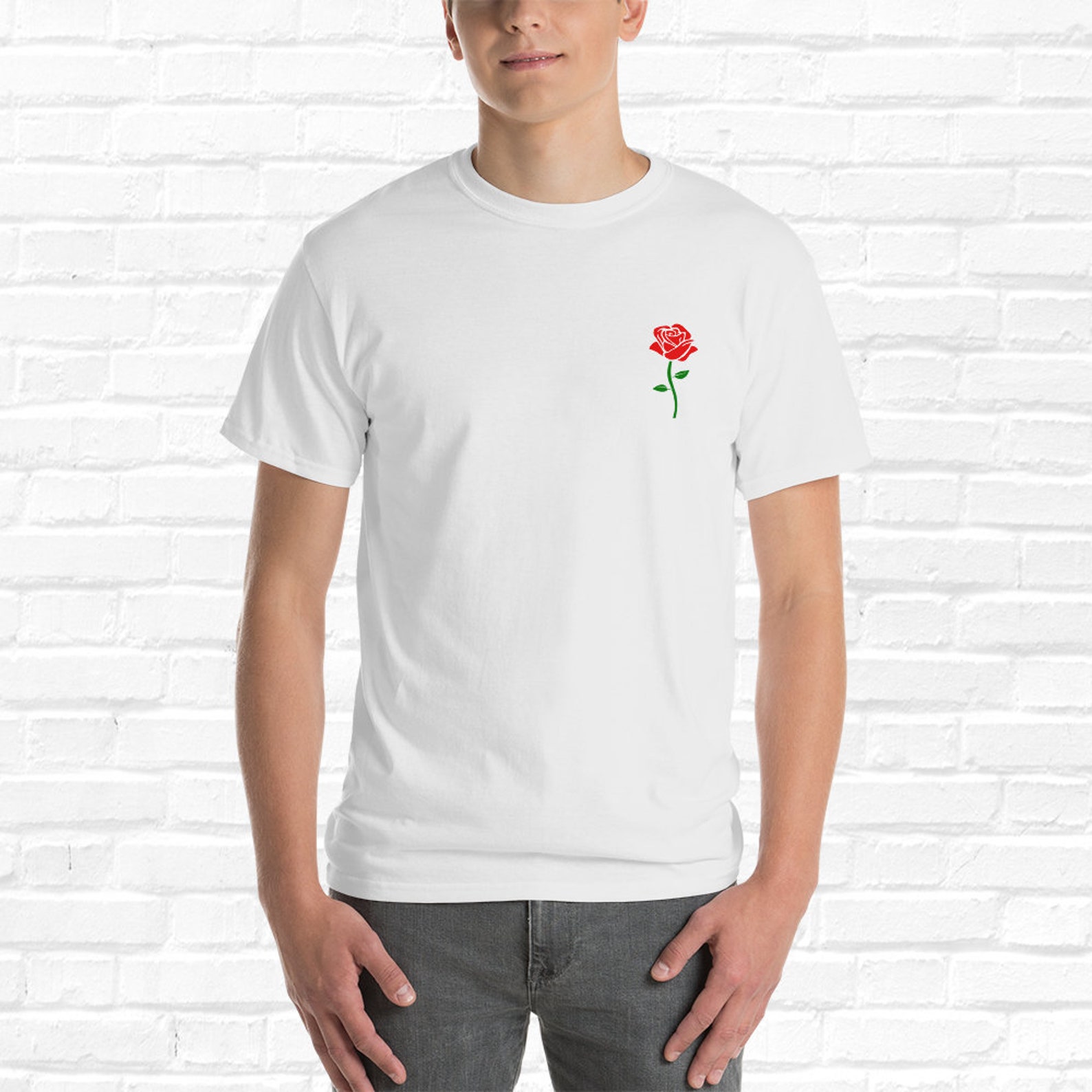 Rose Tshirt Rose Shirt Red Rose T-shirt Tumblr Tshirt Cool - Etsy
