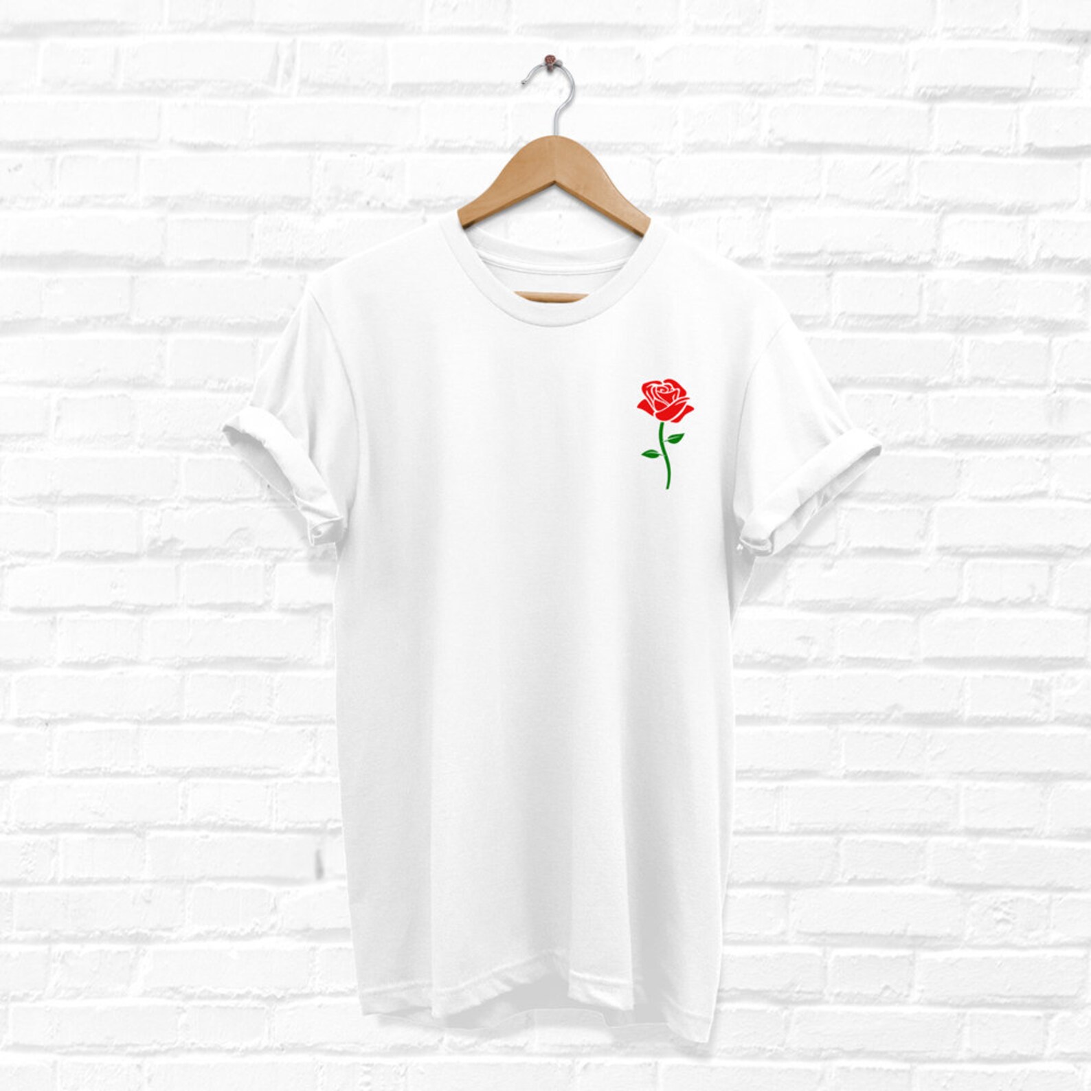 Rose Tshirt Rose Shirt Red Rose T-shirt Tumblr Tshirt Cool - Etsy