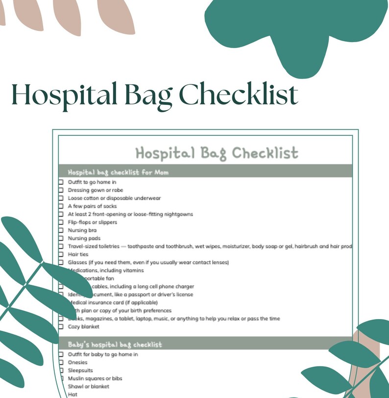 Hospital Packing Checklist - Baby Birth - Mom, Baby, Partner - Google ...