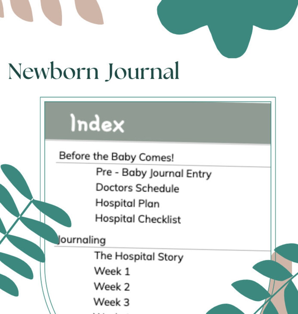 Newborn Baby Journal + Birth Plan + Appointment Tracking + Hospital ...