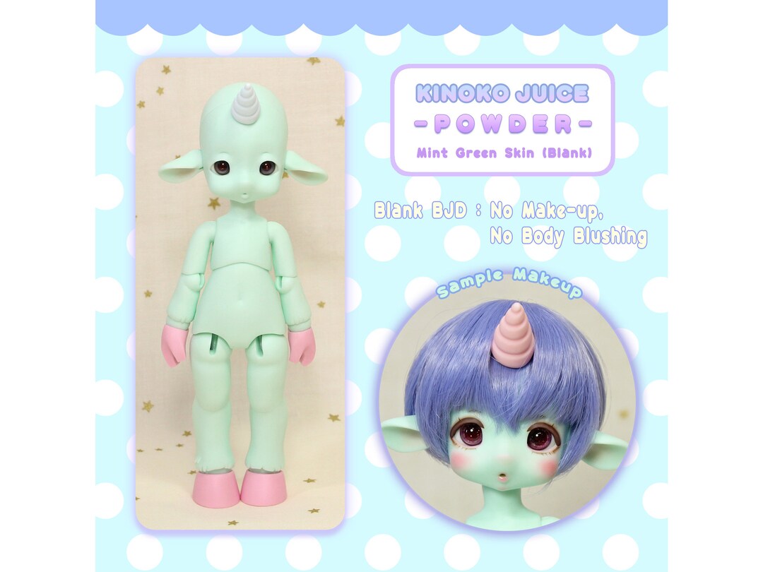 POWDER / Mint Green Skin (blank Bjd) / KINOKOJUICE Original BJD Doll - Etsy