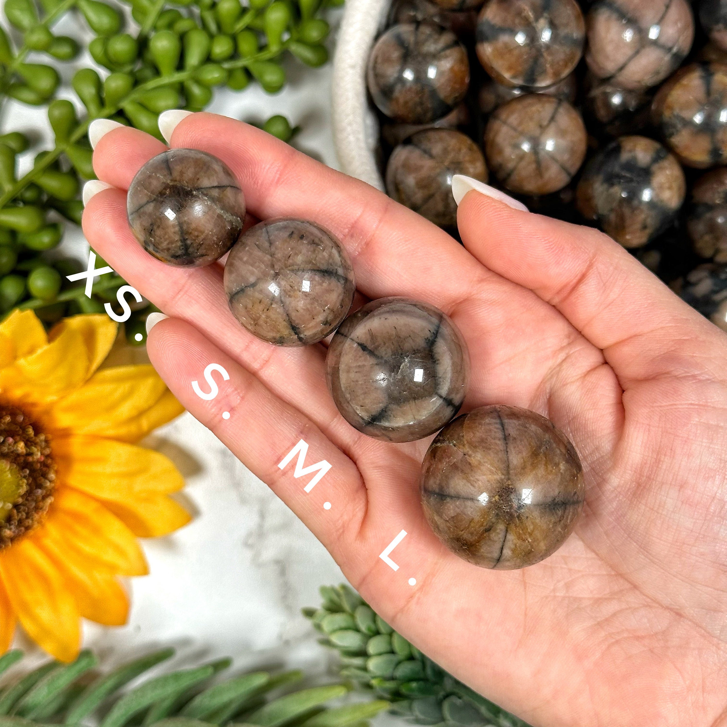 Chiastolite Sphere | XS-L | - No. 522 (polished Brown Crystal Ball ...