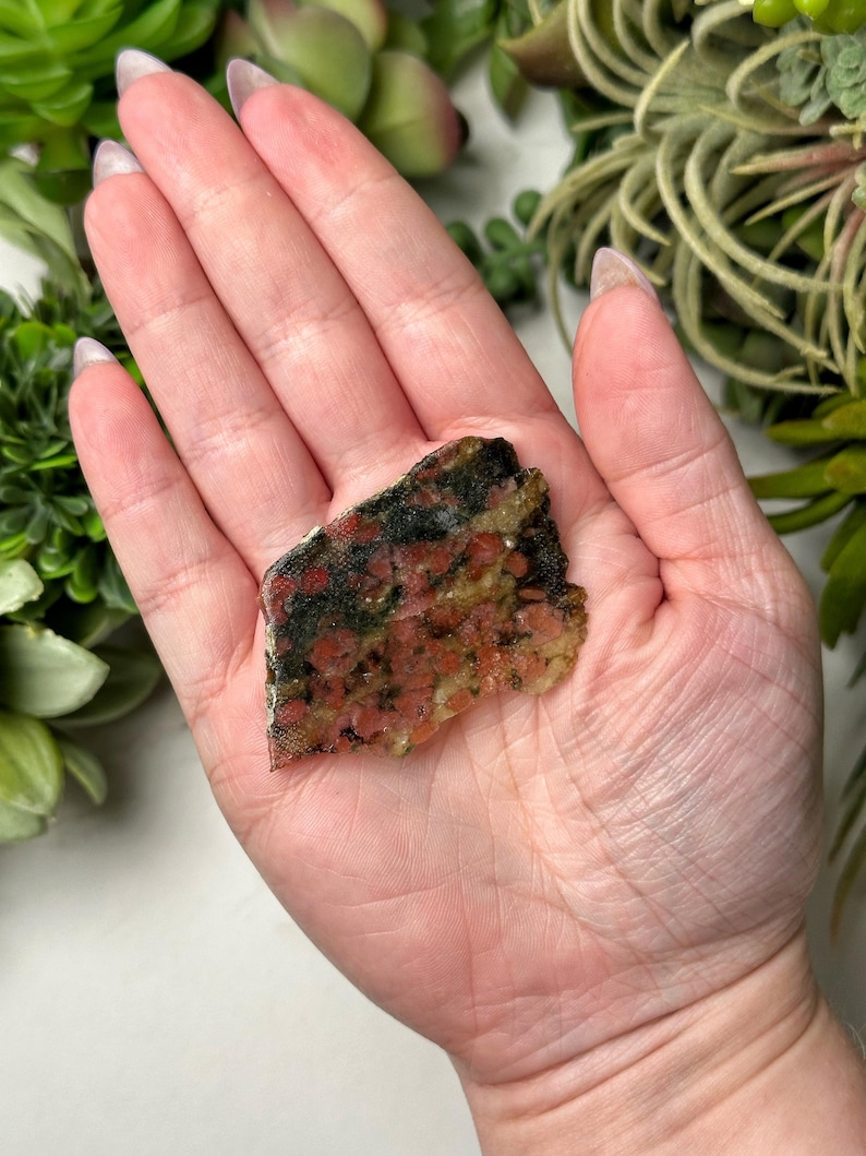 RARE Pyrope, Diopside, and Enstatite Slab - #2 - Etsy