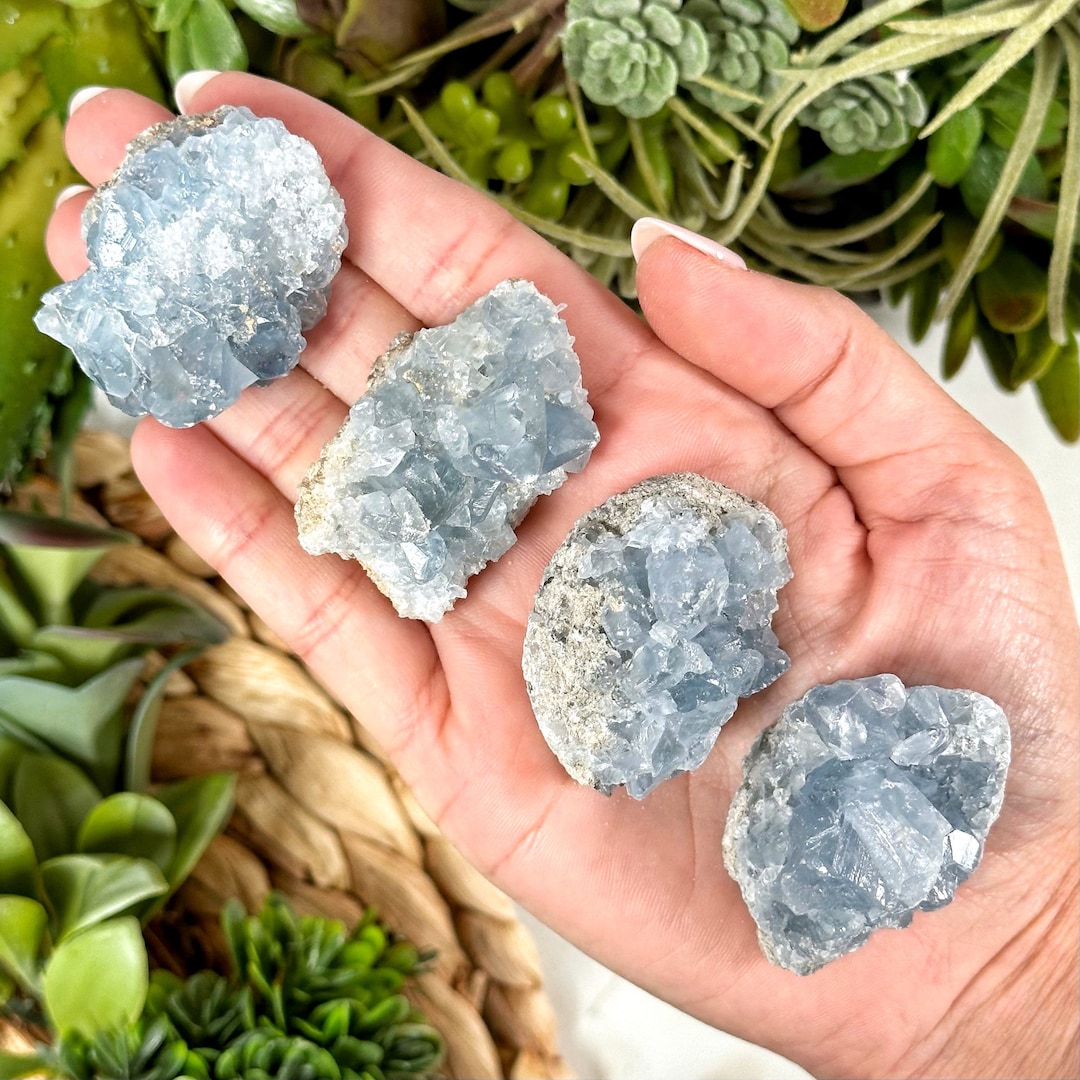 Raw Celestite - Throat Chakra - Intuitively Selected - Etsy
