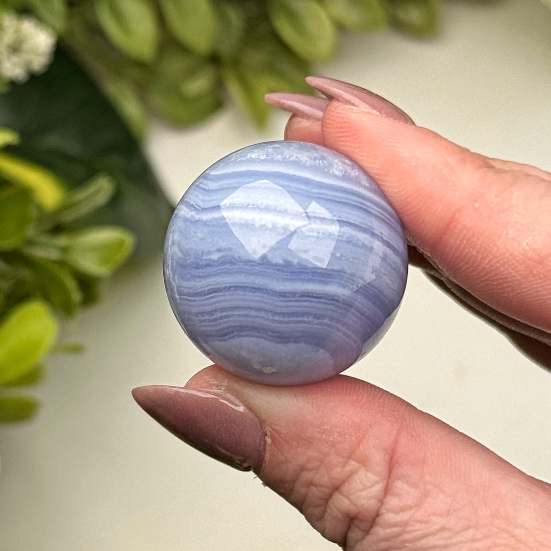 Blue Lace Agate Sphere - #18 - Etsy
