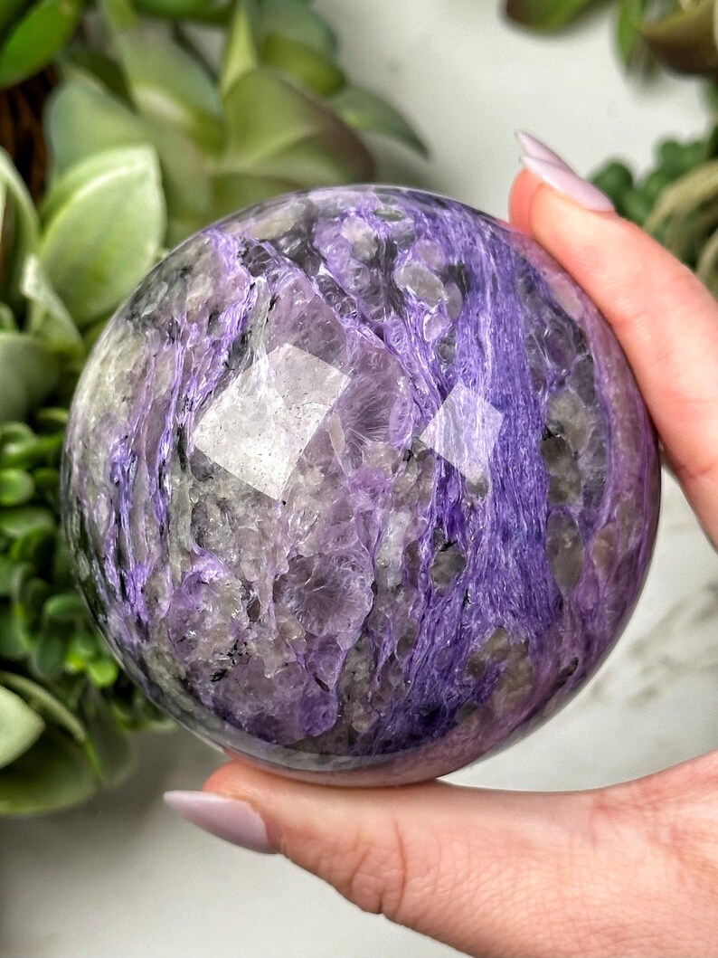 Charoite Sphere - #3 - Etsy