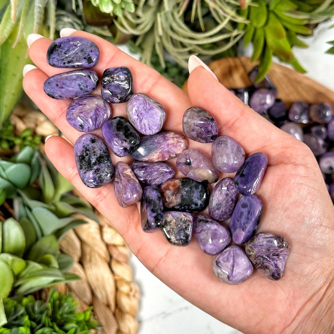 Charoite Tumbles Third Eye and Crown Chakra No. 424 - Etsy