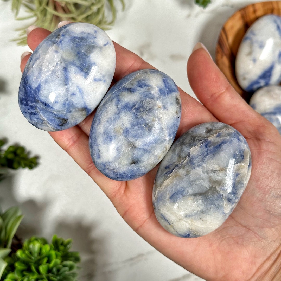 Sodalite Palm Stone No. 140 - Etsy