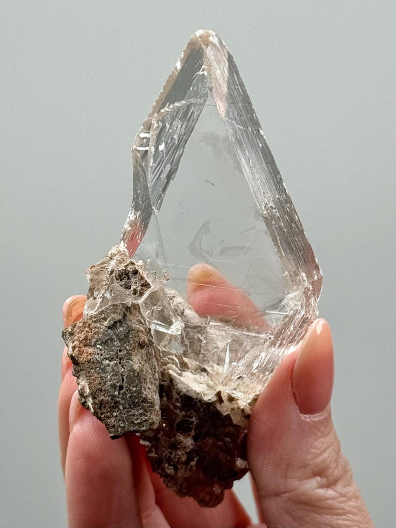 Selenite on Limonitic Matrix | 85g | - #4 (raw White Clear Crystal ...