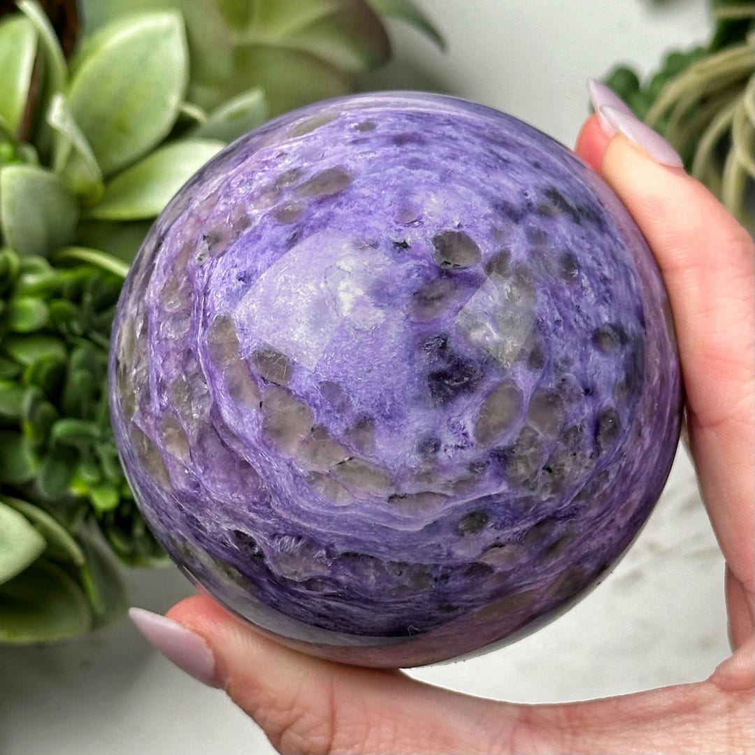 Charoite Sphere - #3 - Etsy