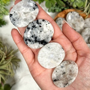 Rainbow Moonstone Worry Stone Crown Chakra No. 338 - Etsy