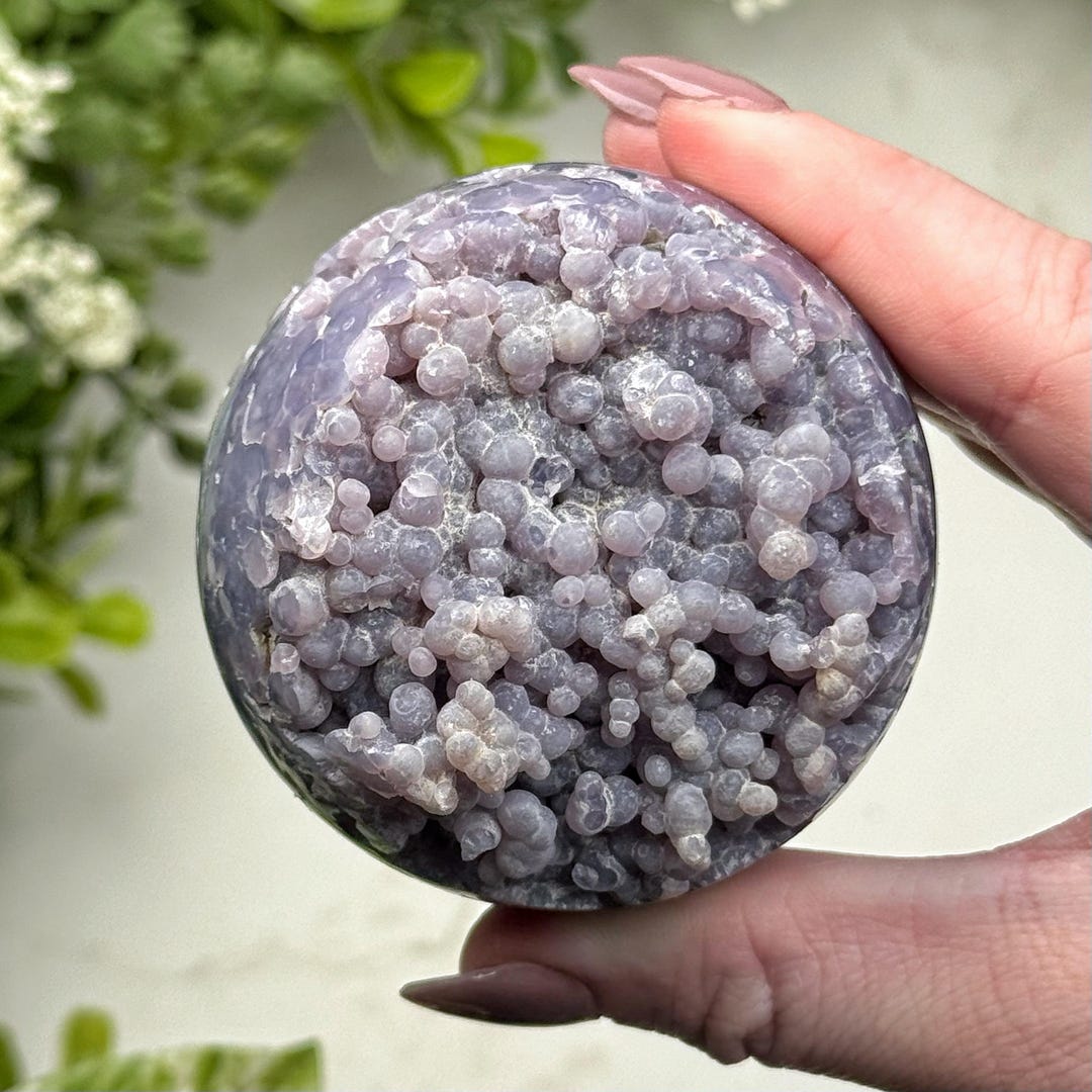 Grape Agate Sphere | 61mm | - #3 (polished Purple Crystal Ball, Crown ...