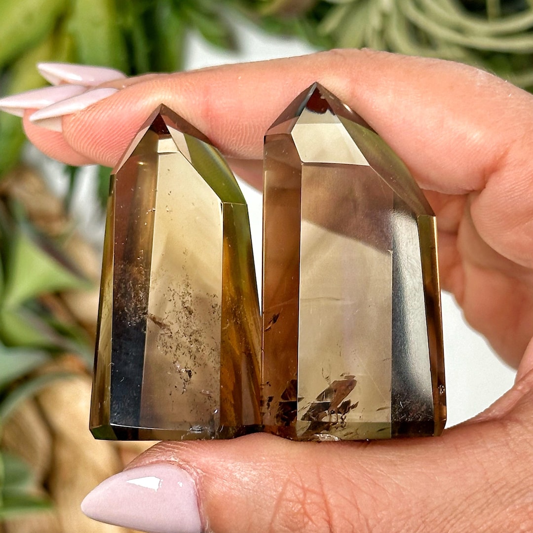 Citrine Mini Point | S, L | - (polished Yellow Crystal Tower, Solar ...