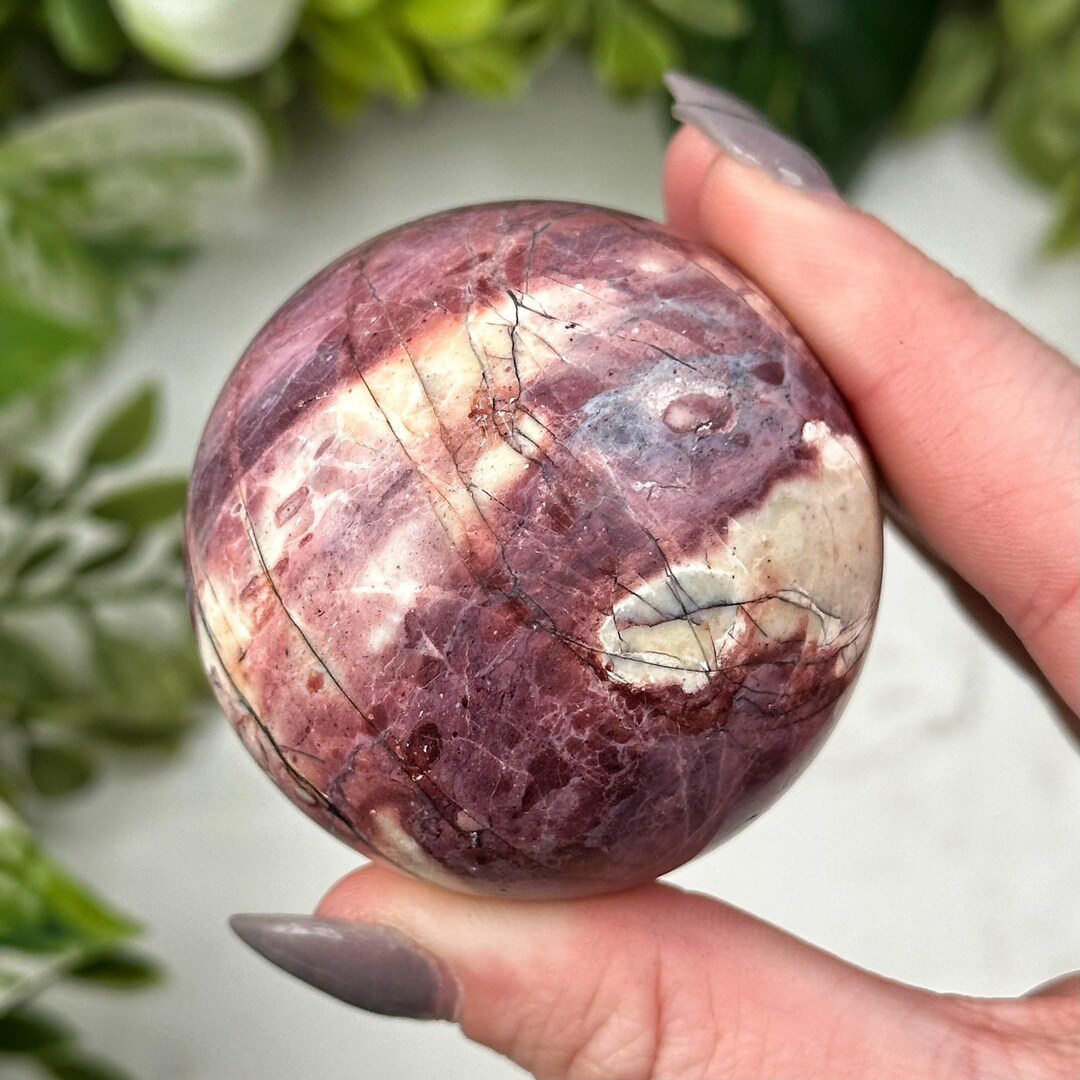 Symphony Stone Sphere | 132g | - #7 (polished Purple Pink Crystal Ball ...