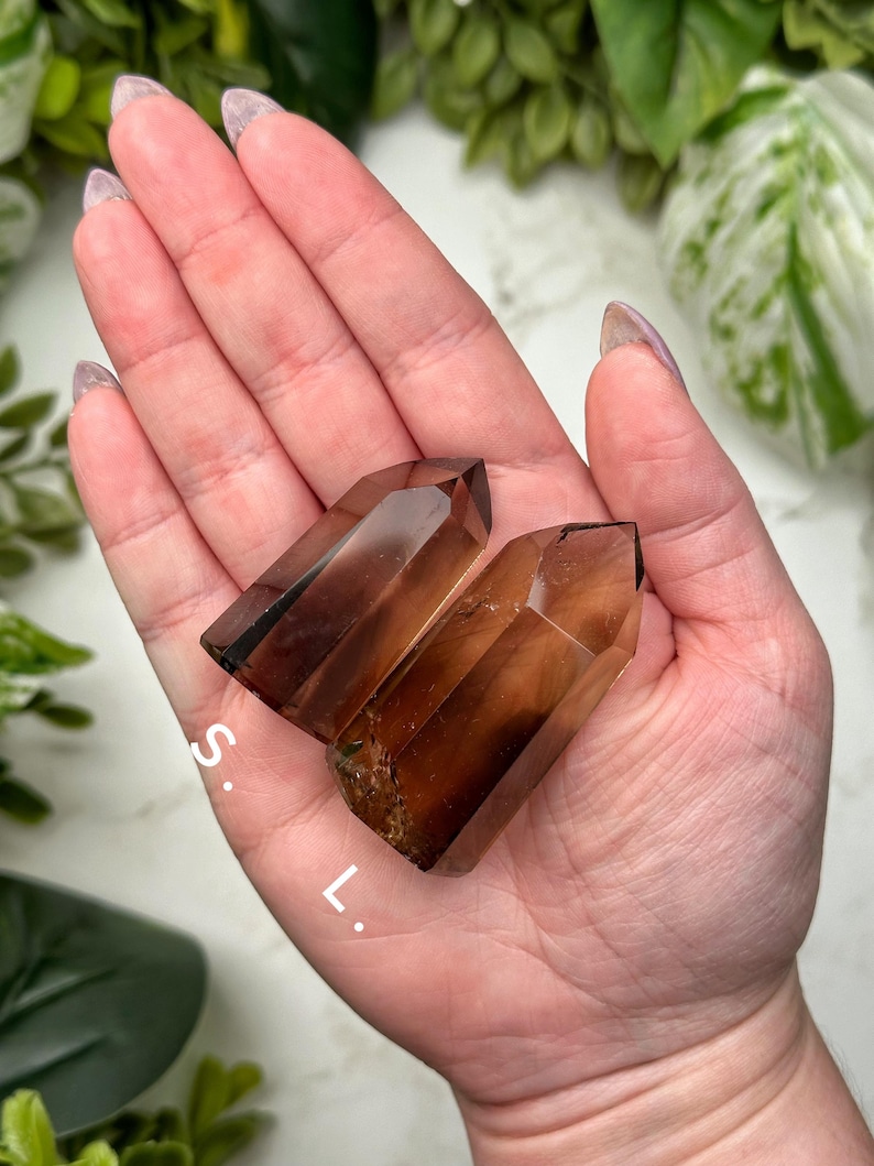 Citrine Mini Point | S, L | - (polished Yellow Crystal Tower, Solar ...