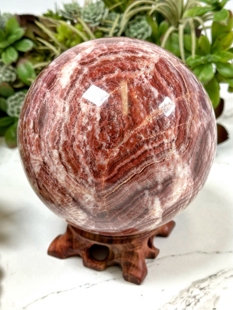 Dali Jasper Sphere | 111mm | - #2 (polished Red Crystal Ball, Root ...