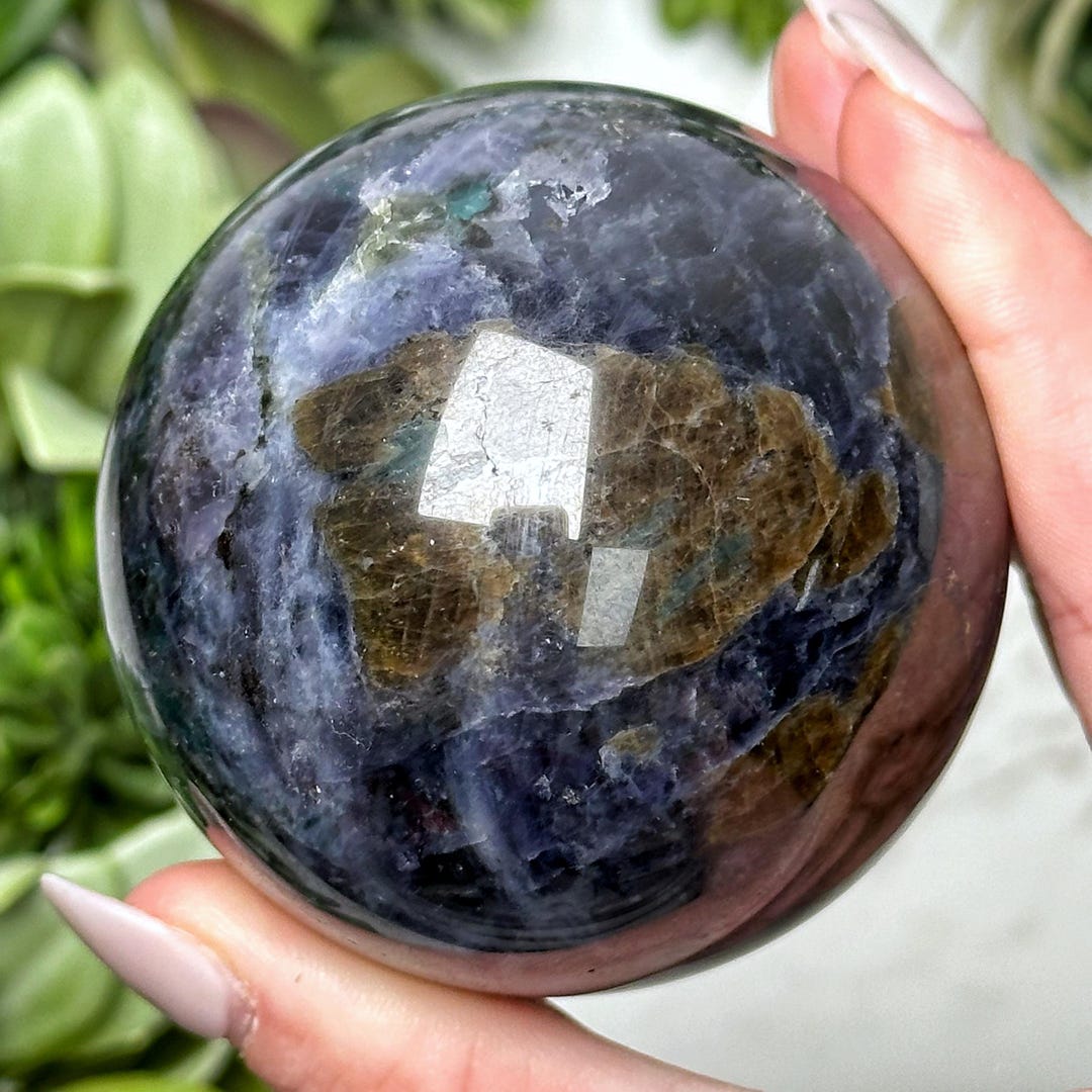 Iolite & Spinel Sphere - #4 - Etsy