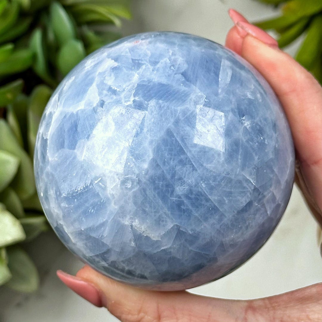 Blue Calcite Sphere - #1 - Etsy