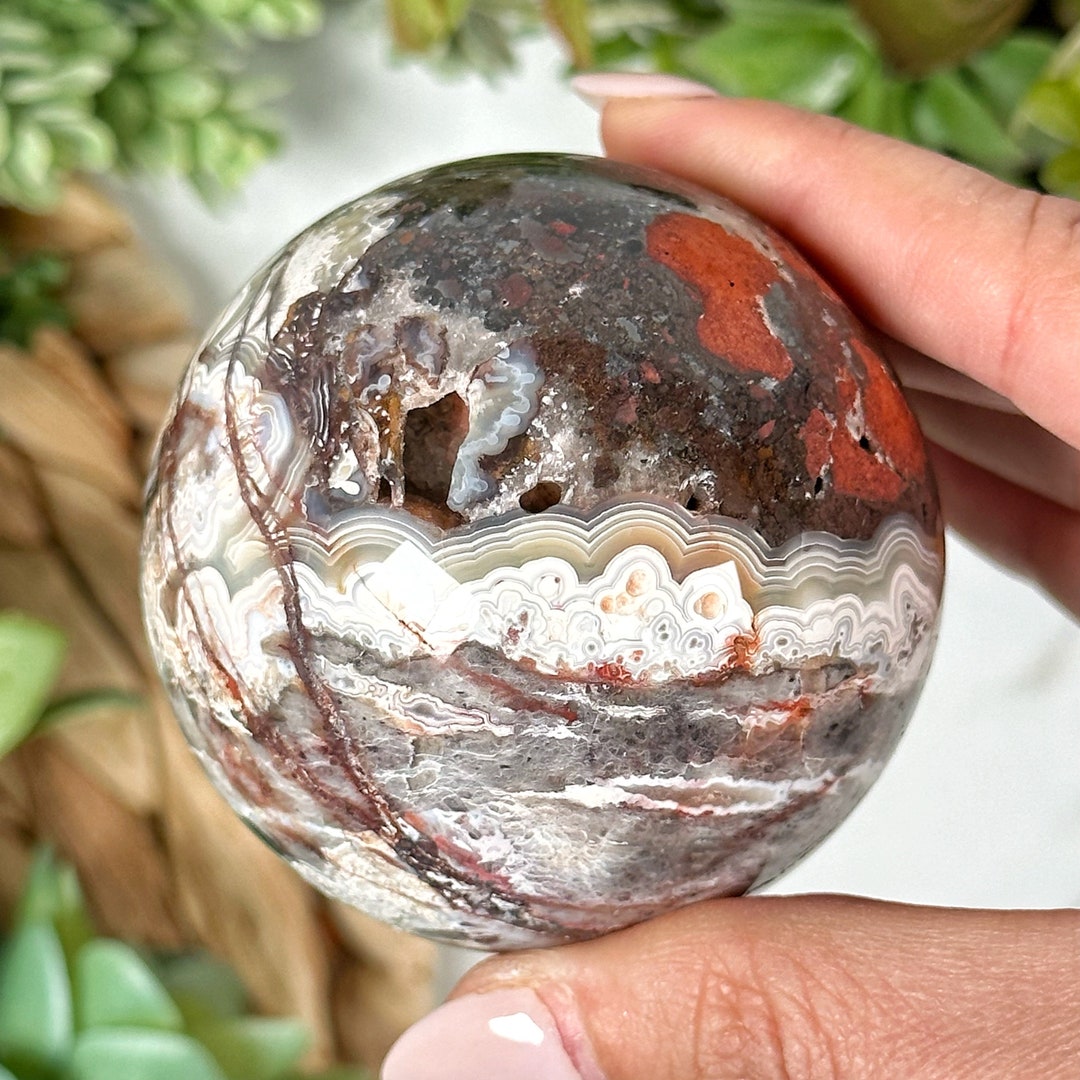 Crazy Lace Agate Sphere - #6 - Etsy