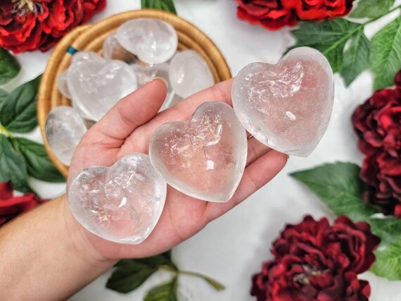 #2 Crown Chakra Clear Quartz Stone Clear Quartz Anatomical Heart ...