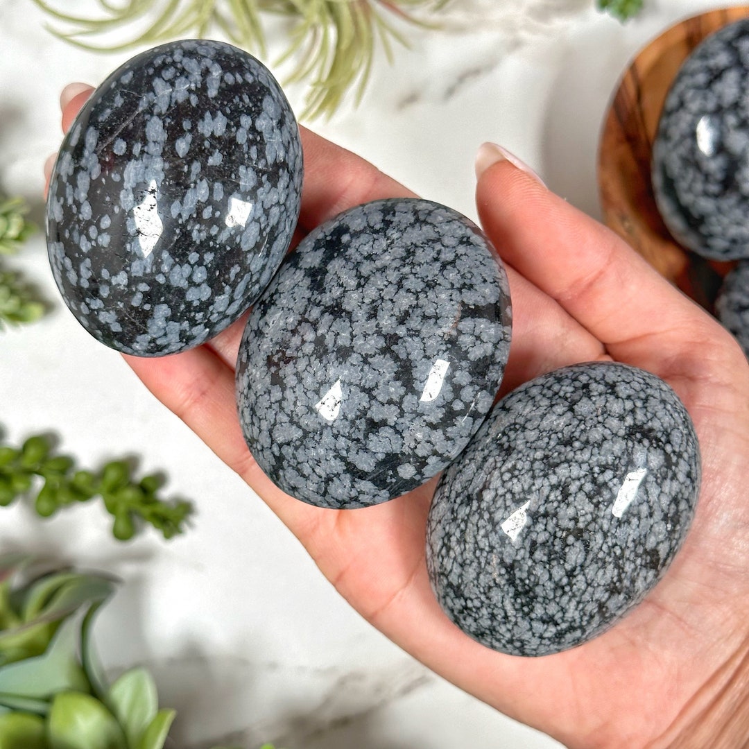 Snowflake Obsidian Palm - Root Chakra - No. 833 - Etsy