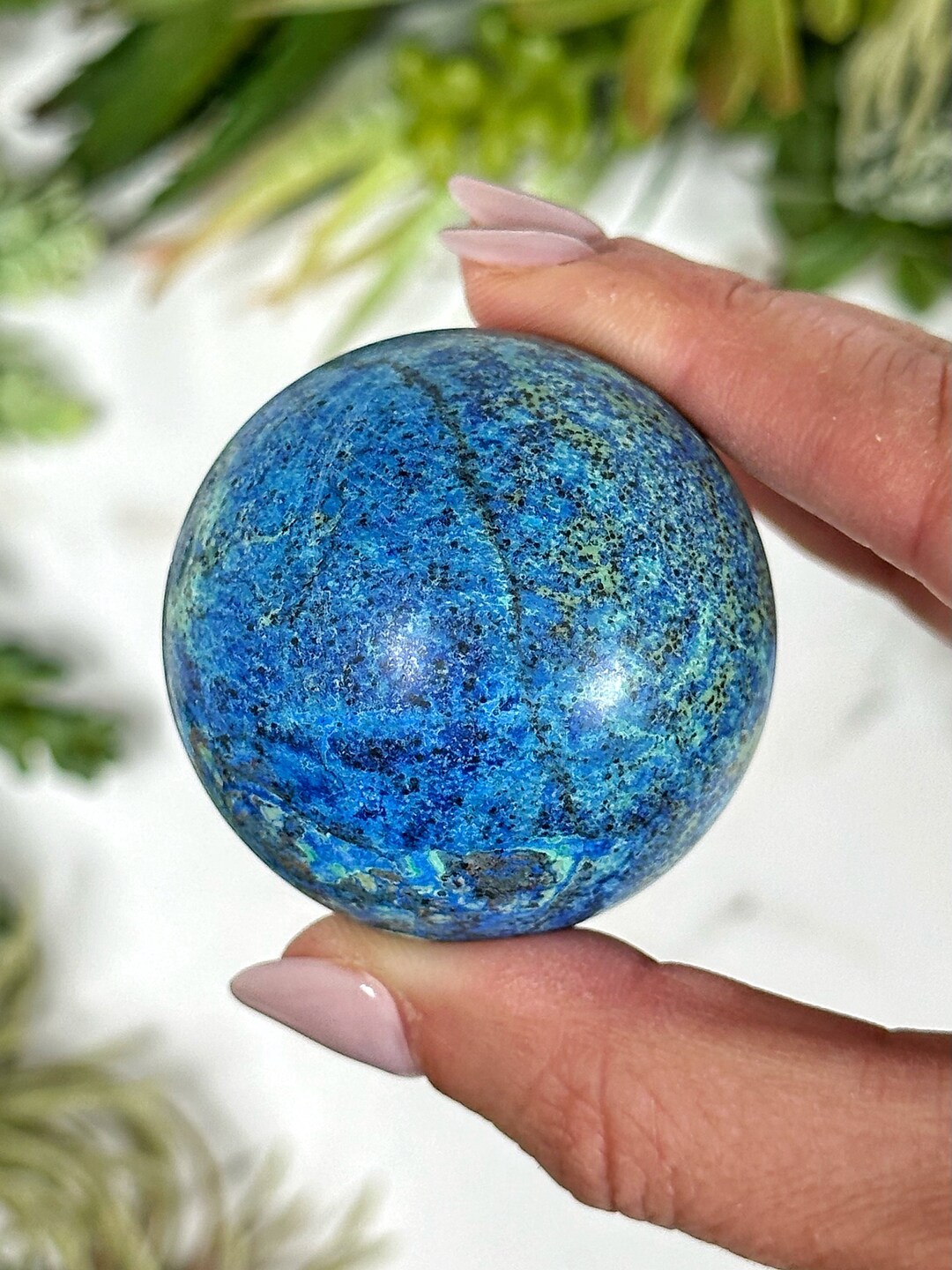 Azurite and Malachite Sphere 3 - Etsy