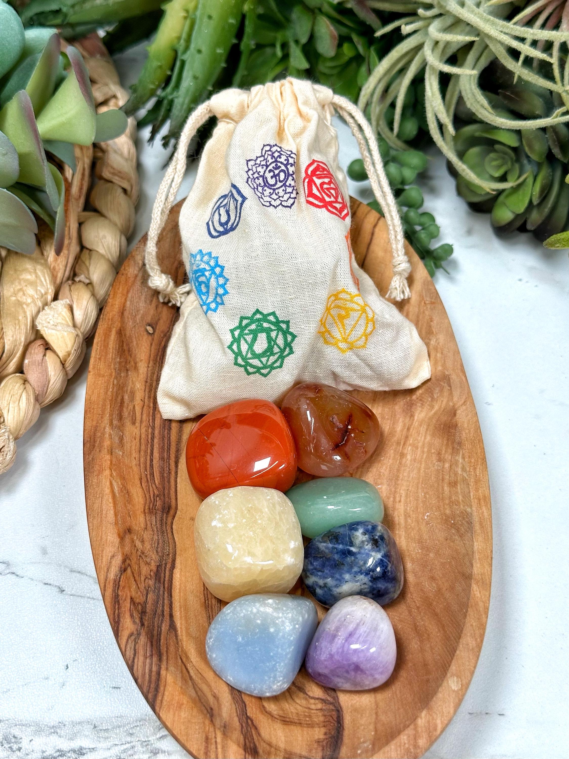 Chakra Tumble Stone Kit - Tumble Stone Set - Crystal Healing Kit ...