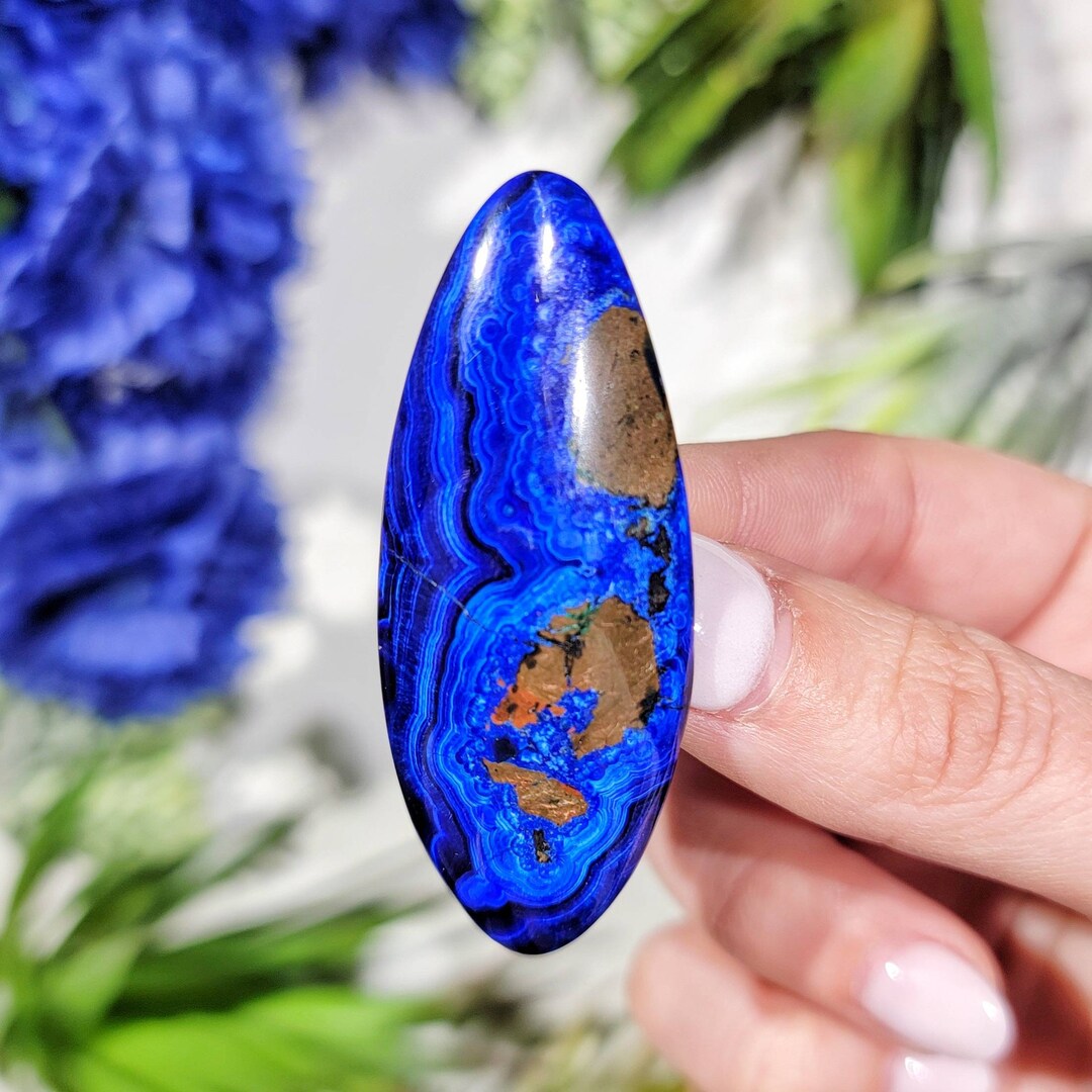 NATURAL Azurite Cabochon From Russia 2 - Etsy