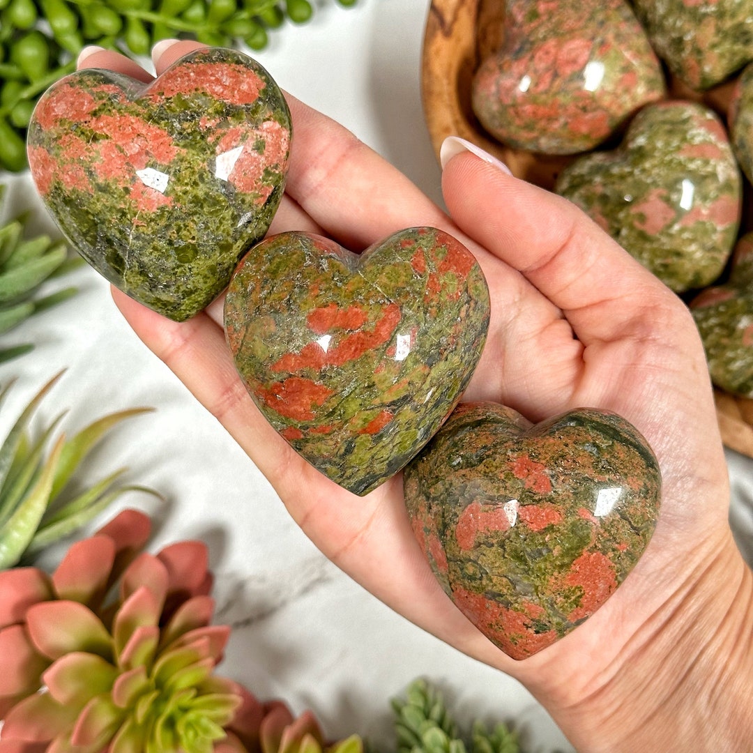 Unakite Heart - Root and Heart Chakra - No. 207 - Etsy