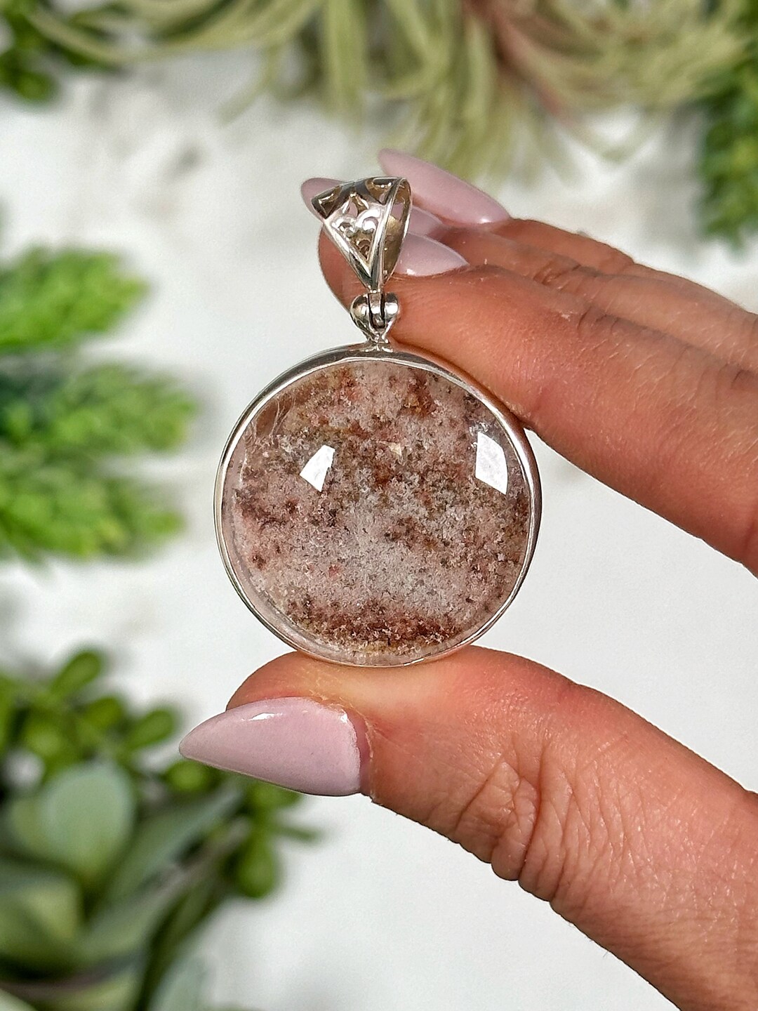 Sterling Silver High Quality Garden Quartz Pendant - #4 - Etsy UK