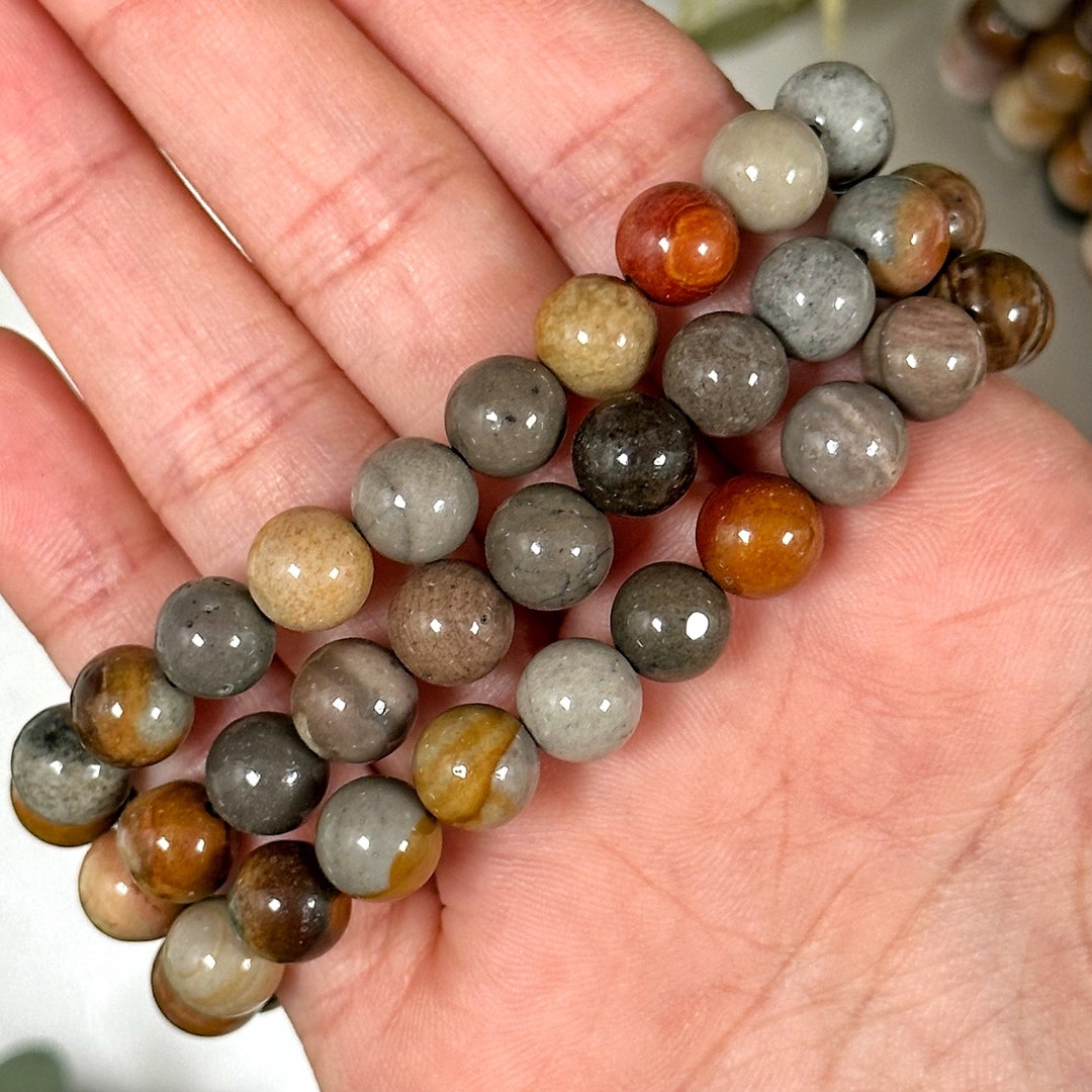 Polychrome Jasper Bracelet - Root Chakra - No. 672 - Etsy