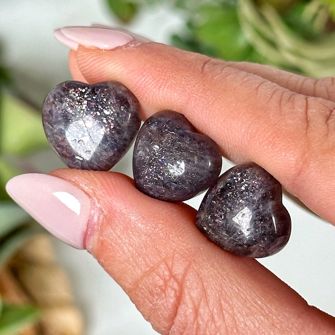 Flashy Mini Iolite Heart - Third-eye Chakra - No. 227 - Etsy