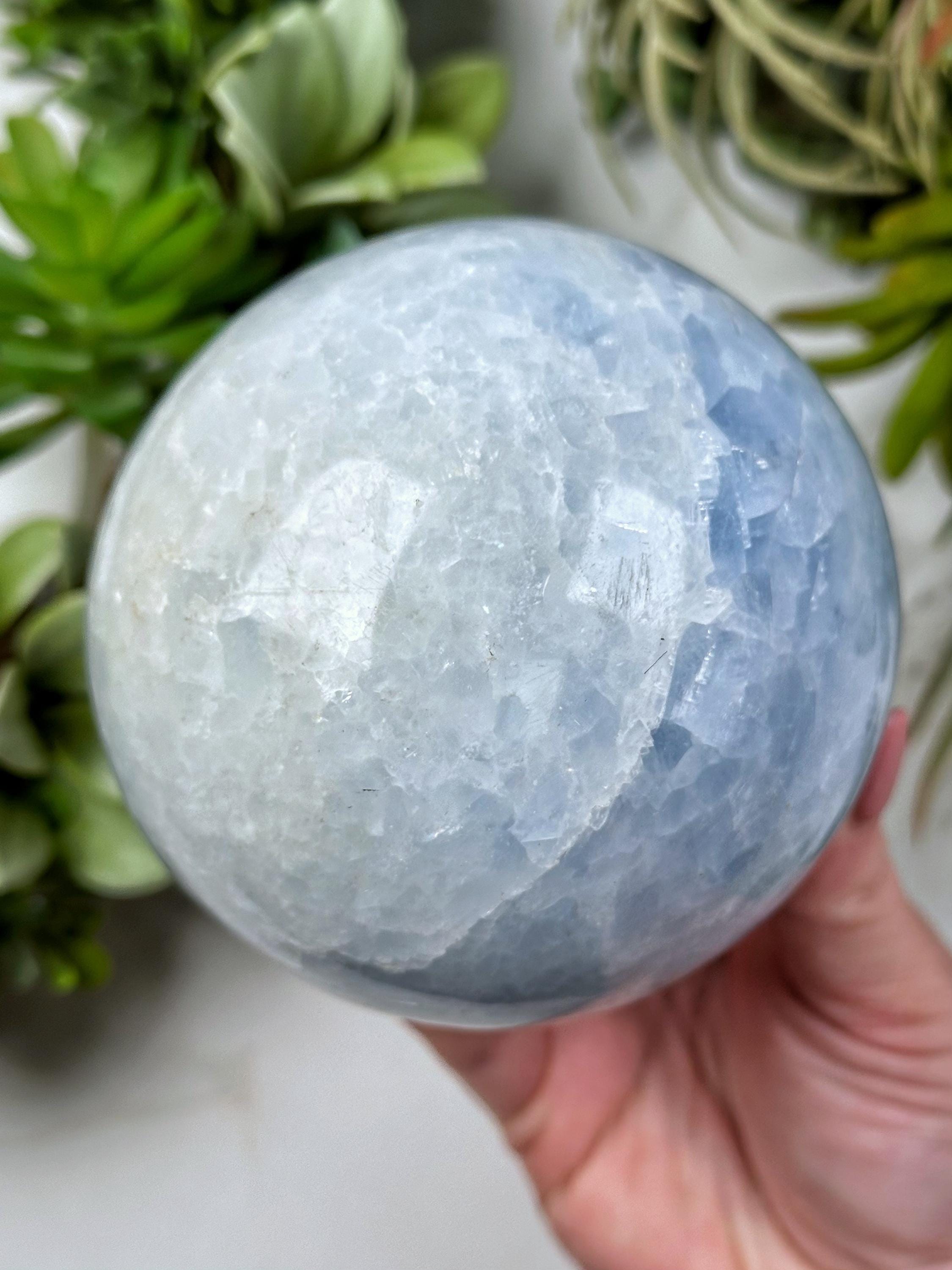 Blue Calcite Sphere - #5 - Etsy