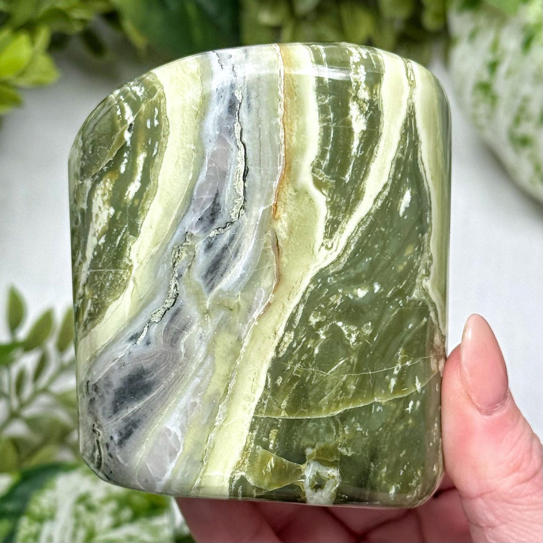 Serpentine Freeform | 581g | - #4 (polished Green Crystal Chunk ...