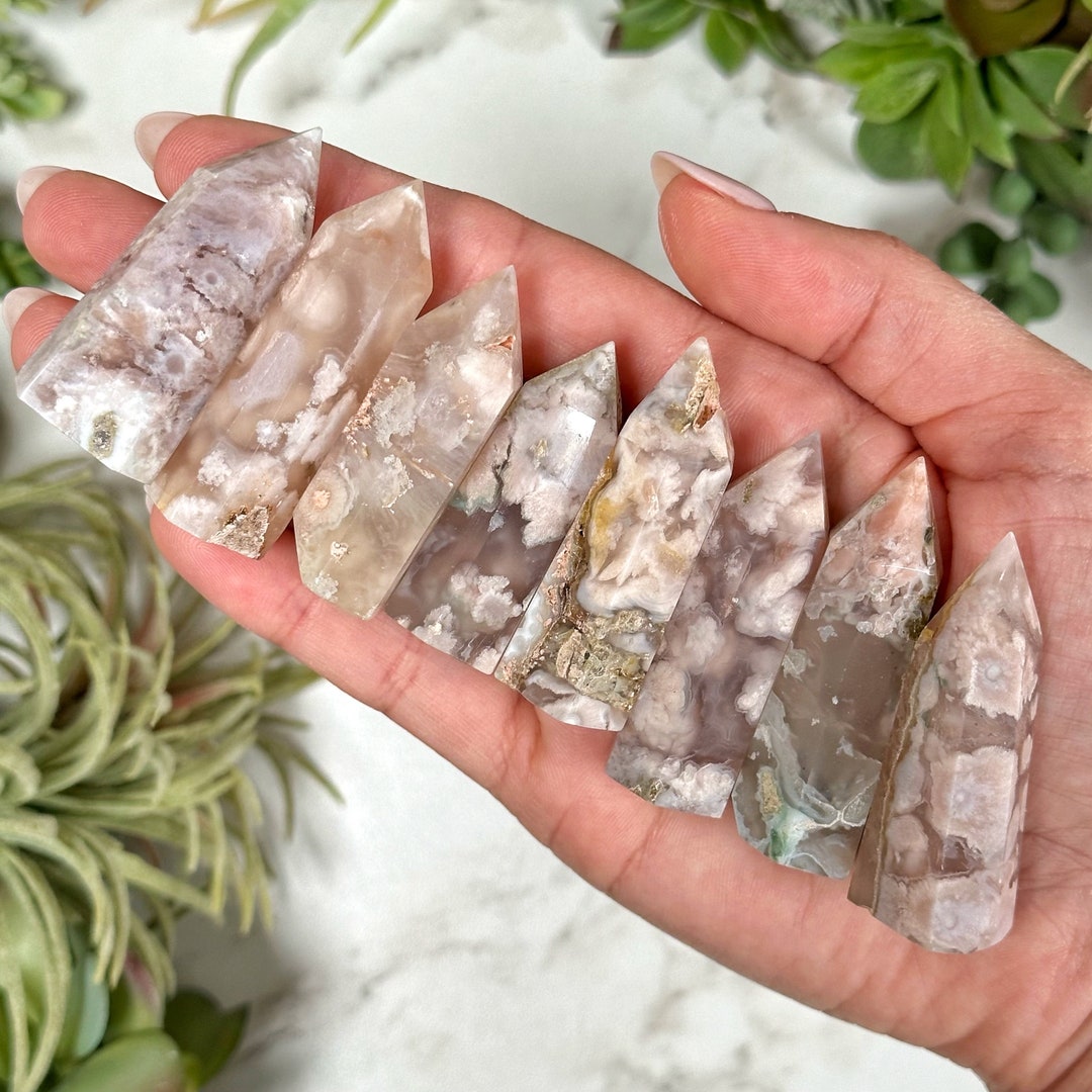 Mini Flower Agate Point All Chakras Intuitively Selected - Etsy
