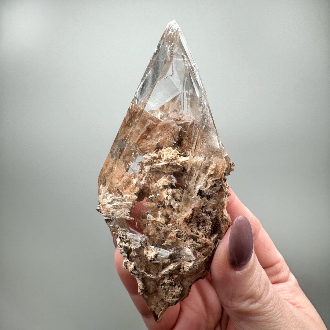 Selenite on Limonitic Matrix | 109g | - #2 (raw White Clear Crystal ...