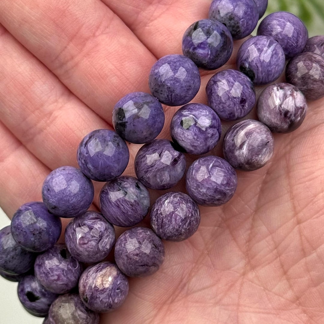 Buy High Quality 10mm Charoite Bracelets - Third Eye and Crown Chakra ...
