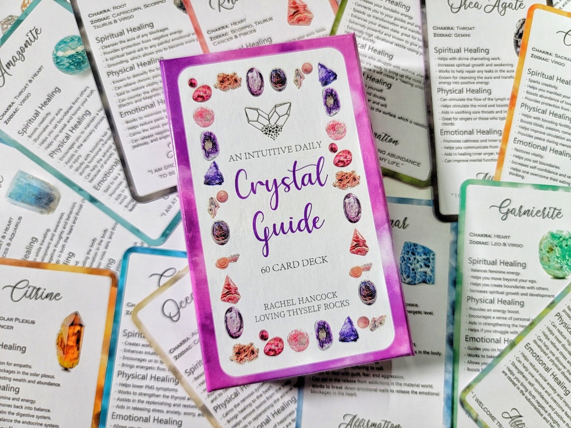 Intuitive 60 Card Crystal Deck Made by Rachel Healing - Etsy