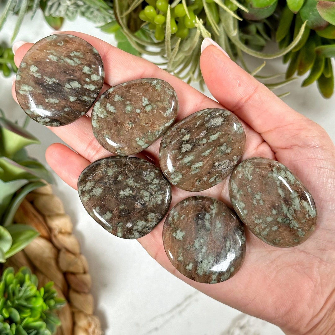 Nunderite Palmstone | S, M, L | - No. 179 (polished Brown Crystal ...