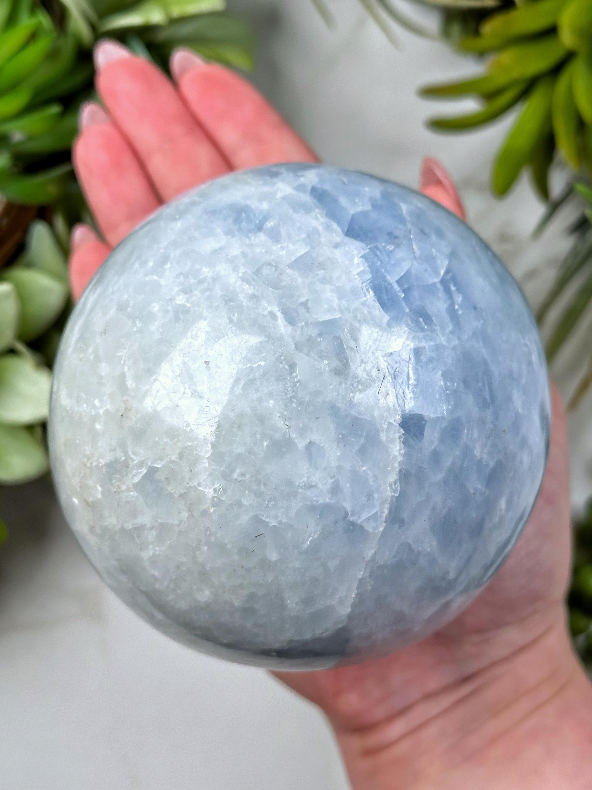 Blue Calcite Sphere - #5 - Etsy