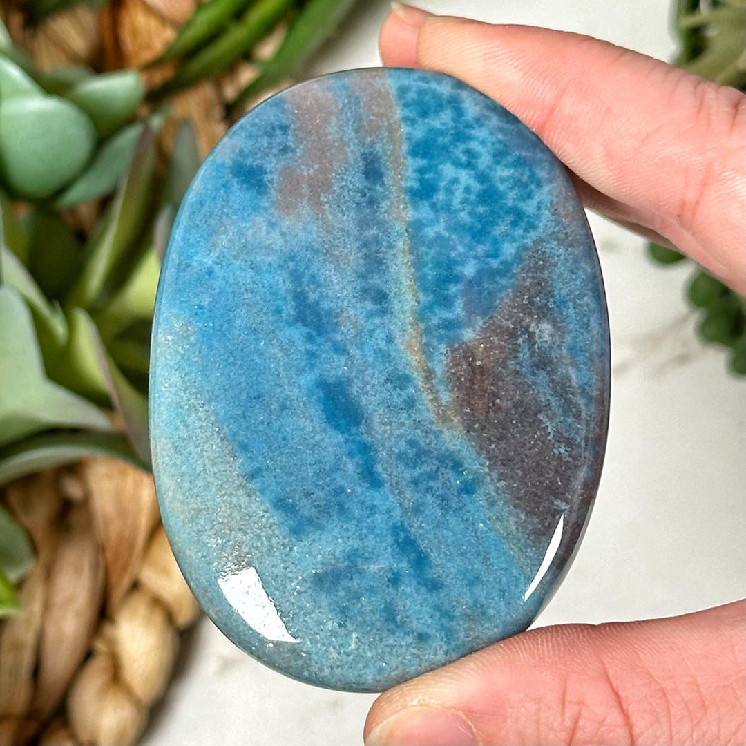 Blue Trolleite Palmstone - #3 - Etsy