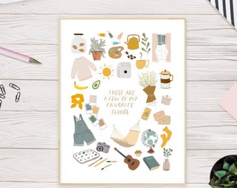 My Favorite Things Print - Etsy