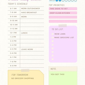 Cute Daily Planner, Printable Daily Planner, Digital Daily Planner ...